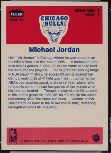 1986 Fleer Michael Jordan Sticker Value — PSA Grades & Buying Guide